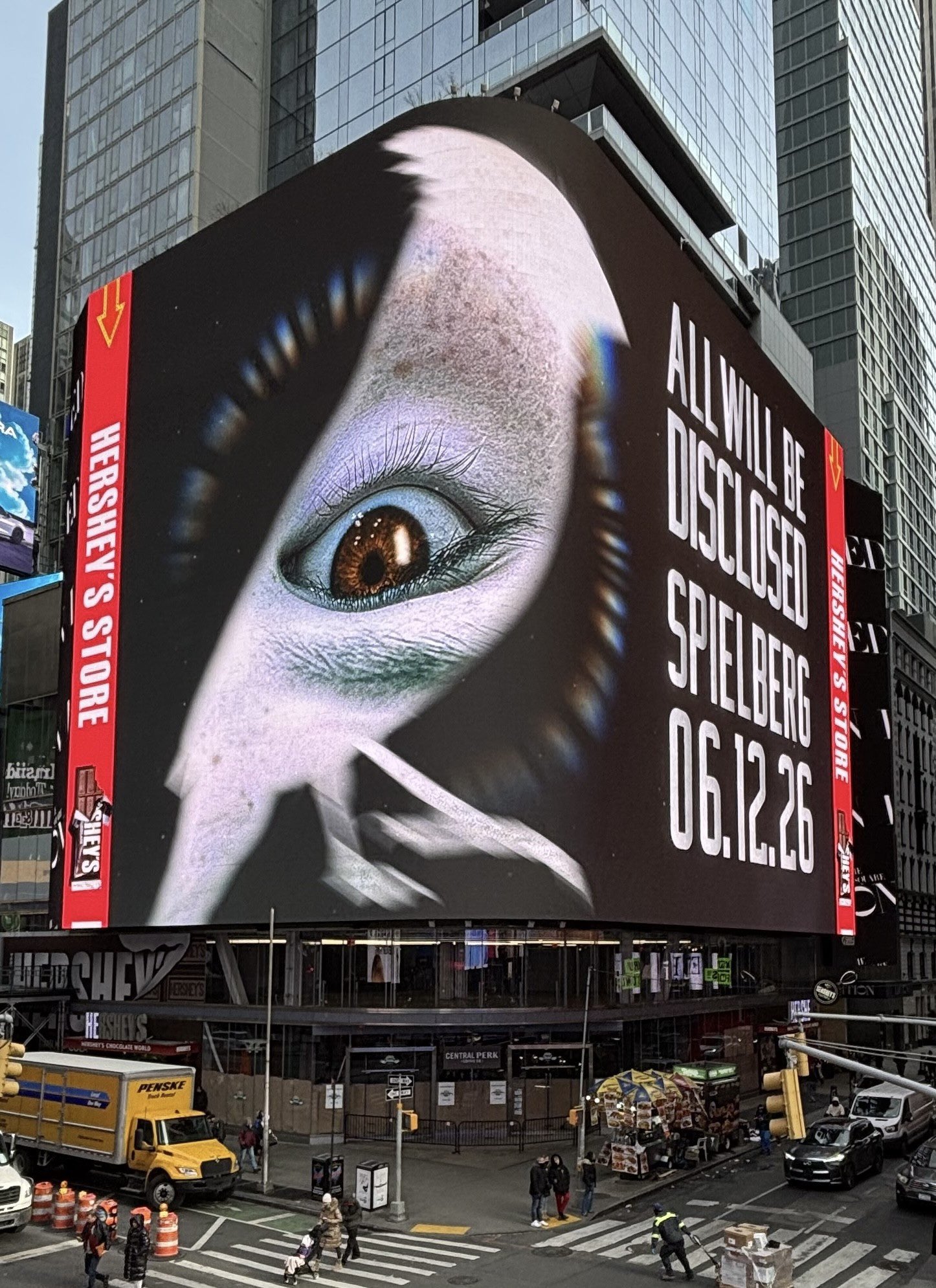 "All Will Be Disclosed" billboards debut in NYC and LA for Spielberg's ...